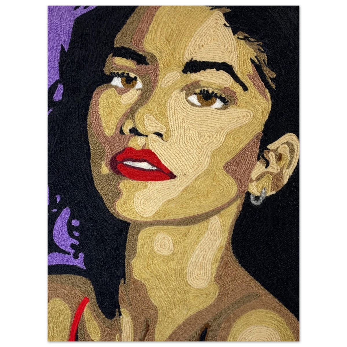 Zendaya - Yarn Portrait - HIGH QUALITY PRINT – The YARN ART GUY